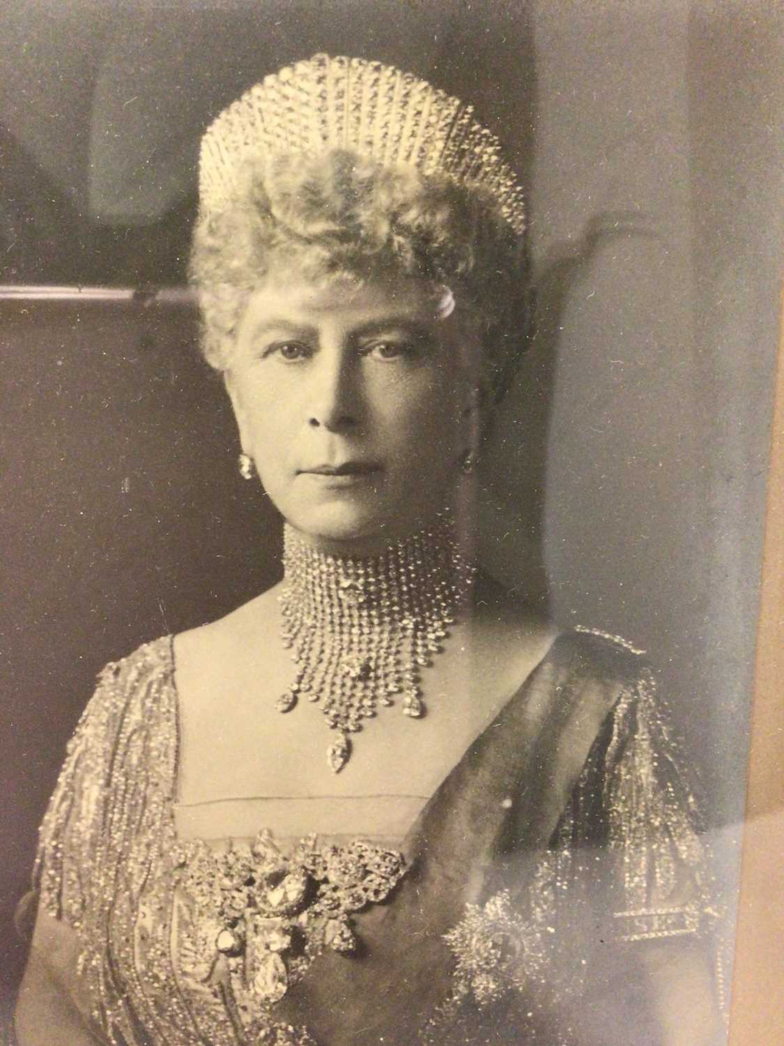 H.M.Queen Mary, signed Royal presentation portrait photograph of Her ...