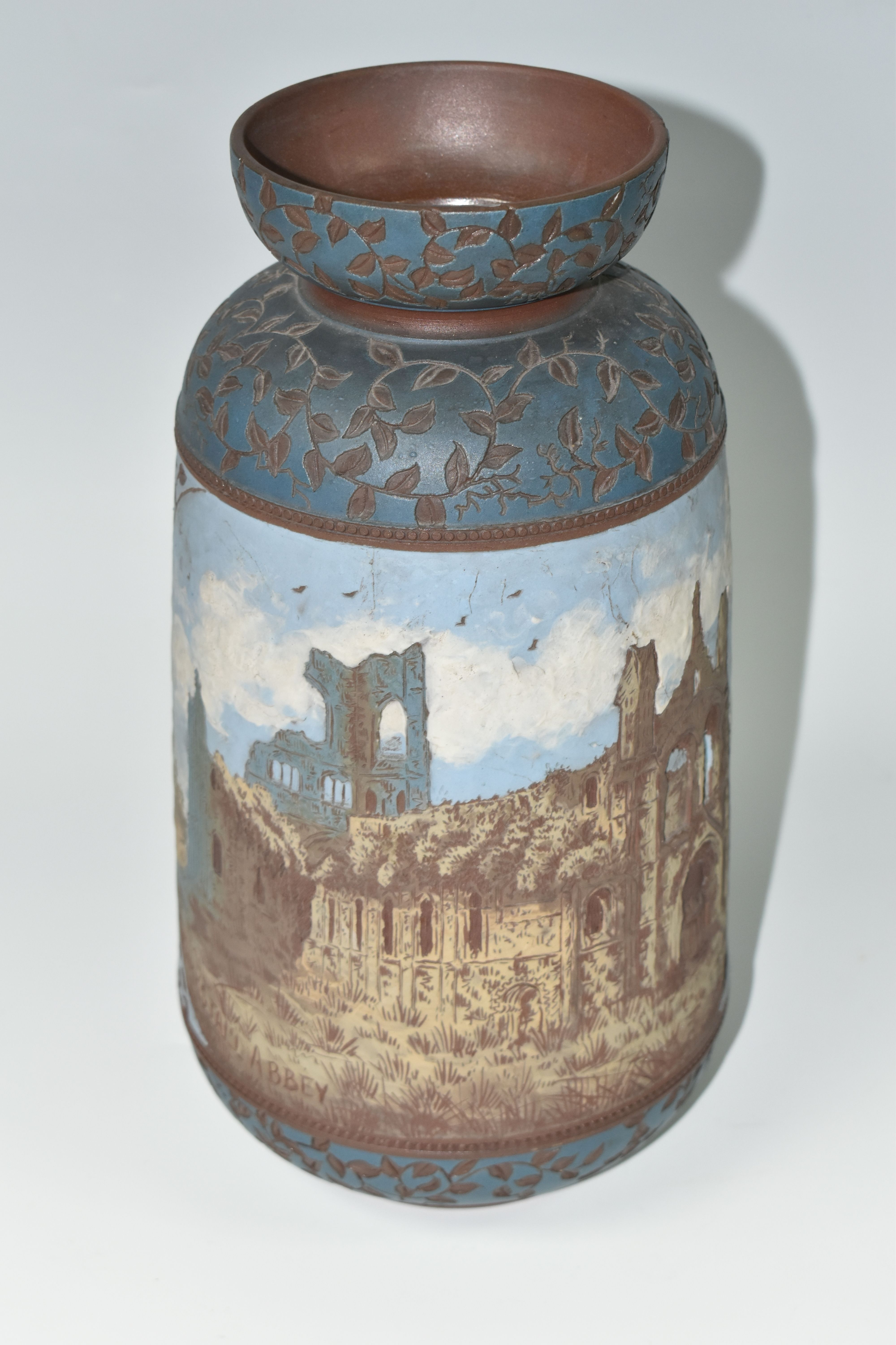 A CALVERT & LOVATT PERIOD LANGLEY MILL VASE, c1883-1895, decorated by ...