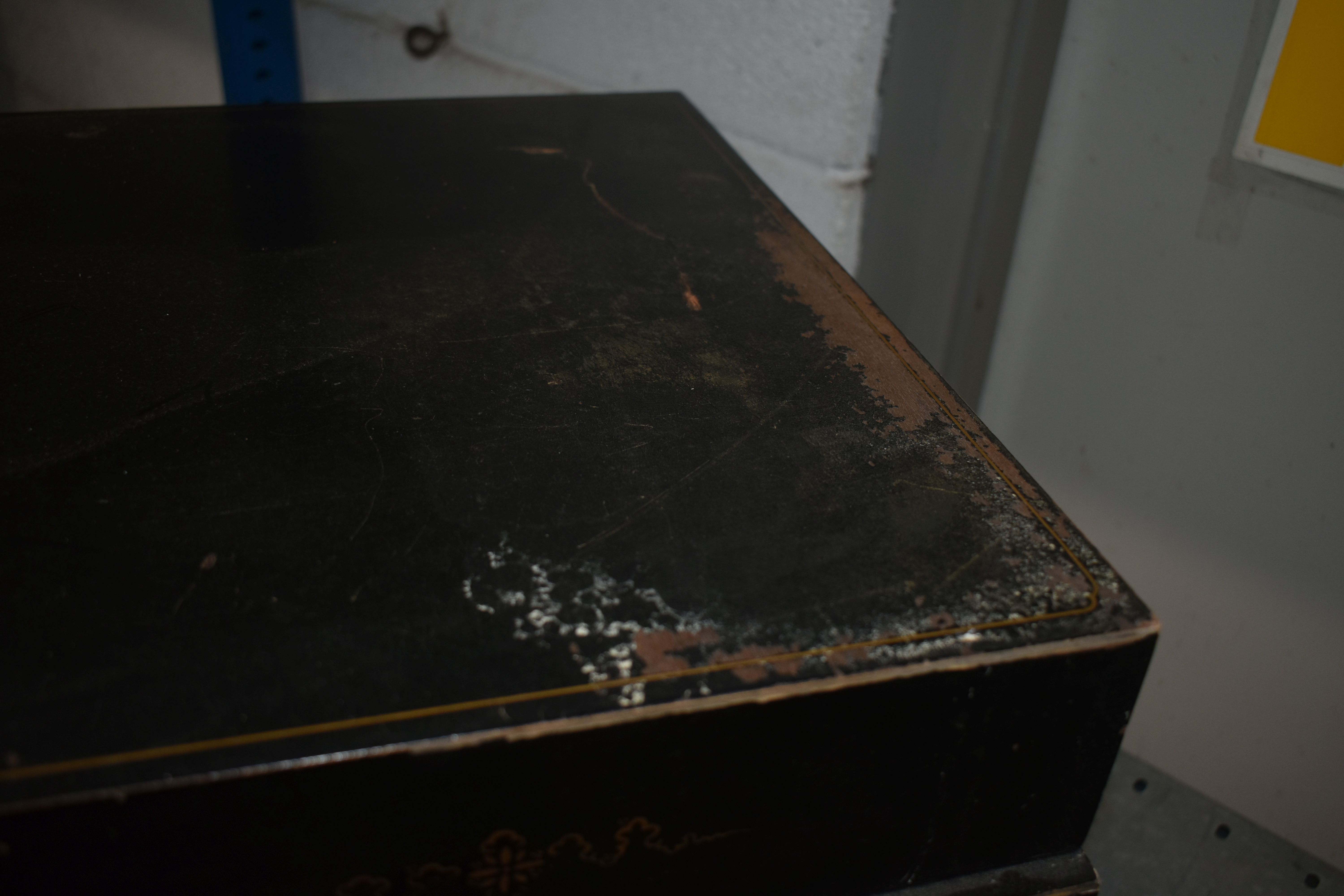 A PYE ORIENTAL EBONISED GRAMOPHONE, with chinoiserie decoration, and ...