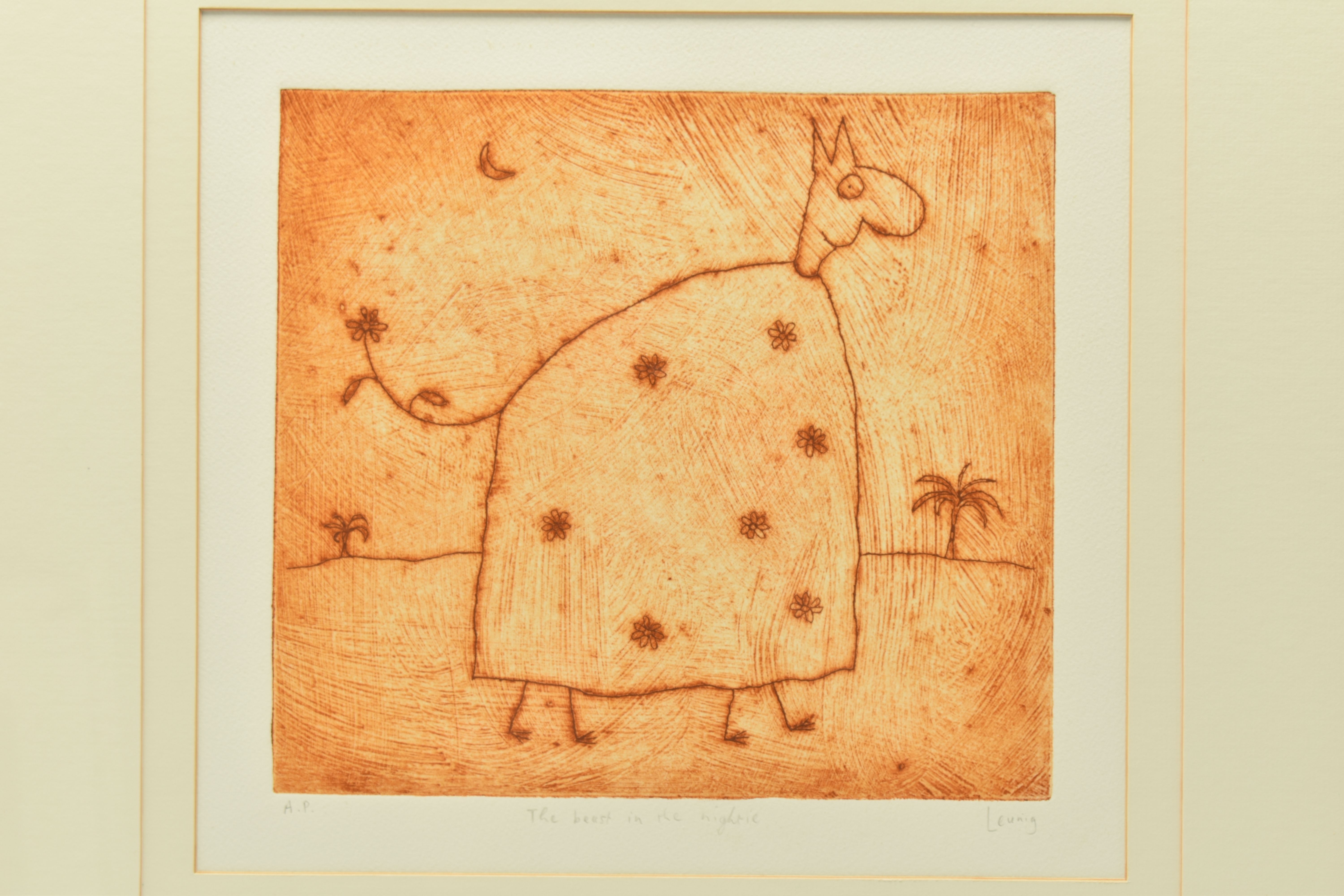 MICHAEL LEUNIG (AUSTRALIA 1945) 'THE BEAST IN THE NIGHTIE', an artist ...