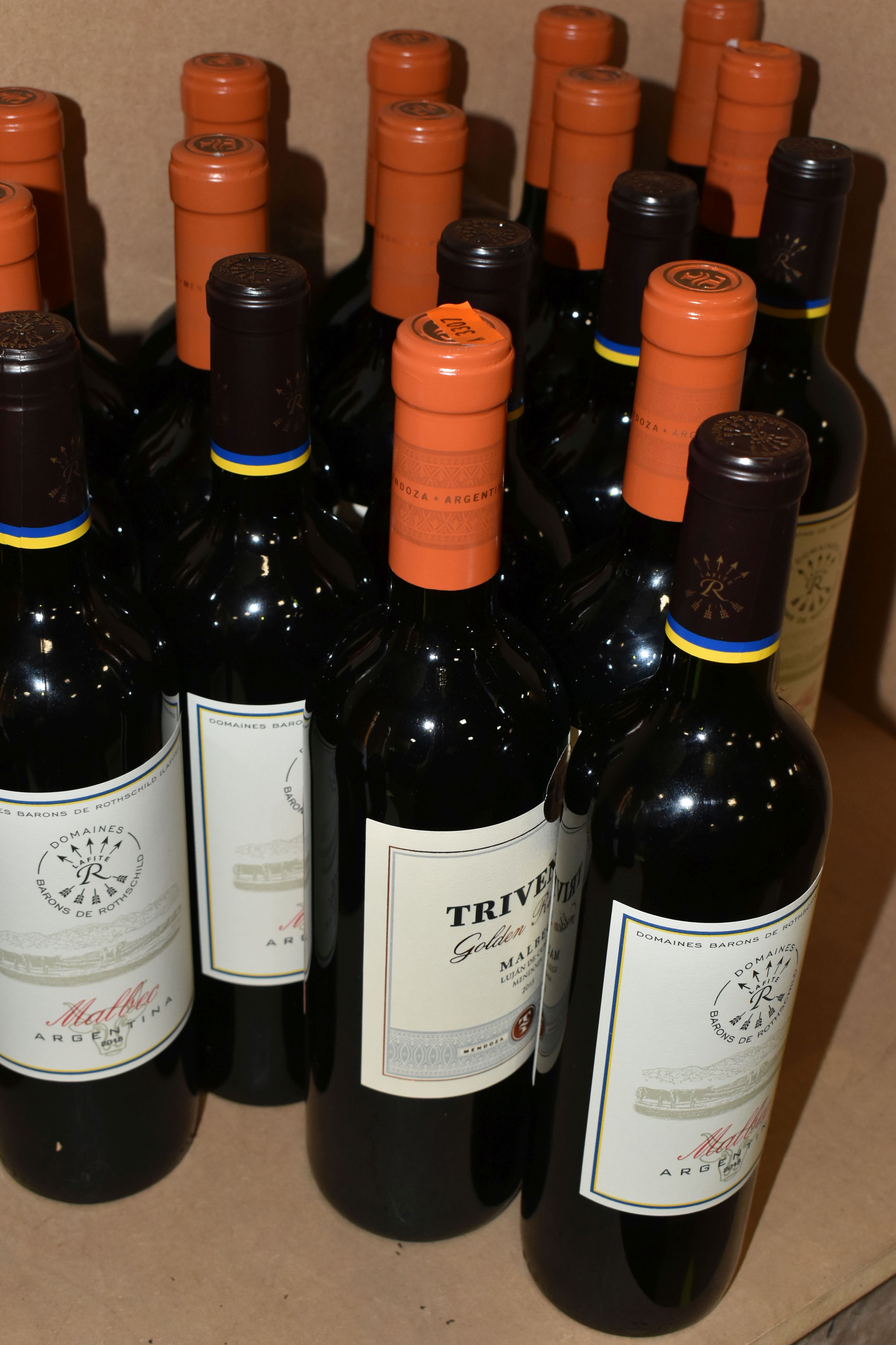 WINE, Twenty-One Bottles of Argentinian Wine comprising fifteen bottles ...