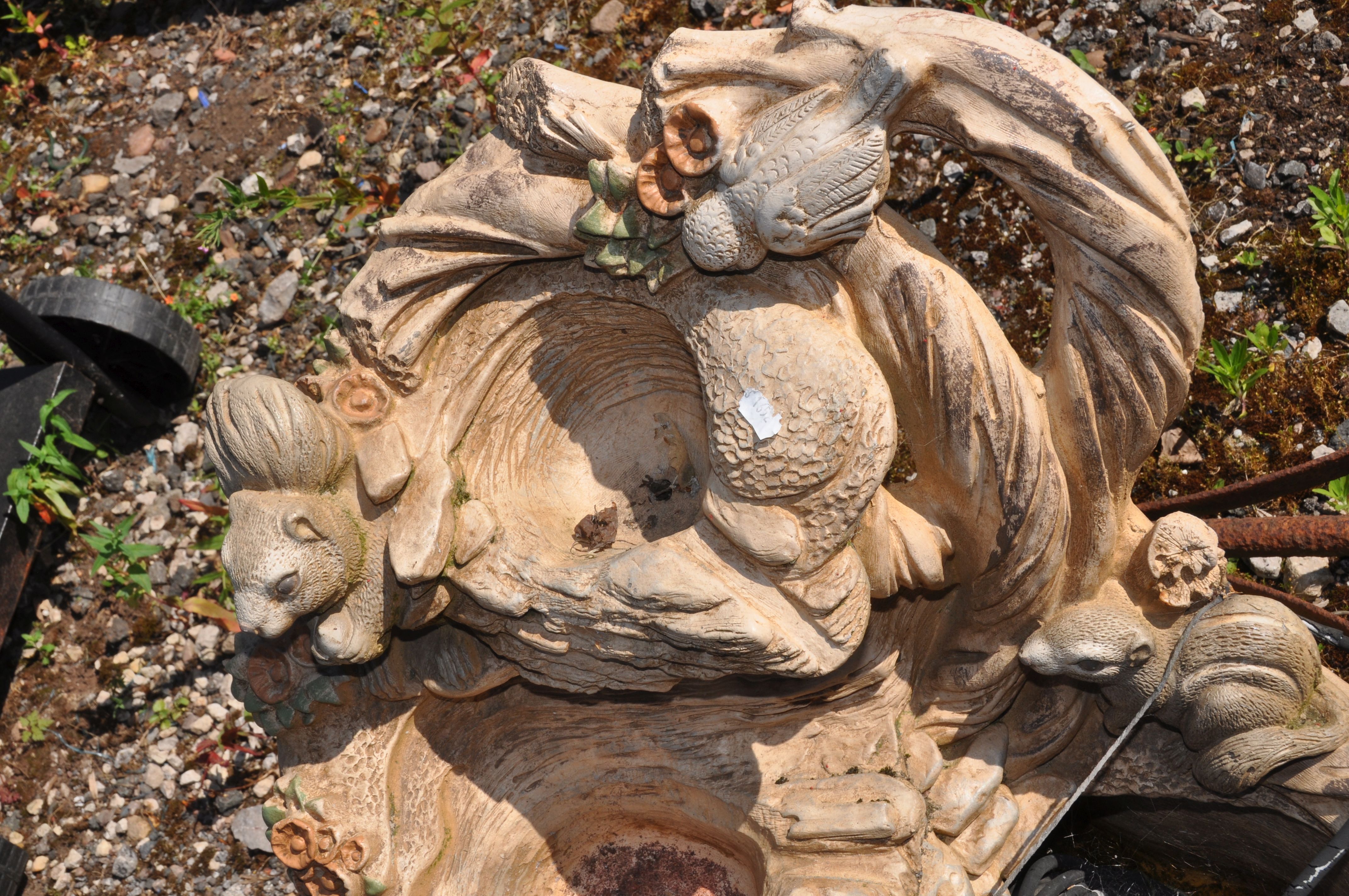 A HENRI STUDIO INC MODERN COMPOSITE WATER FEATURE in the form of log ...
