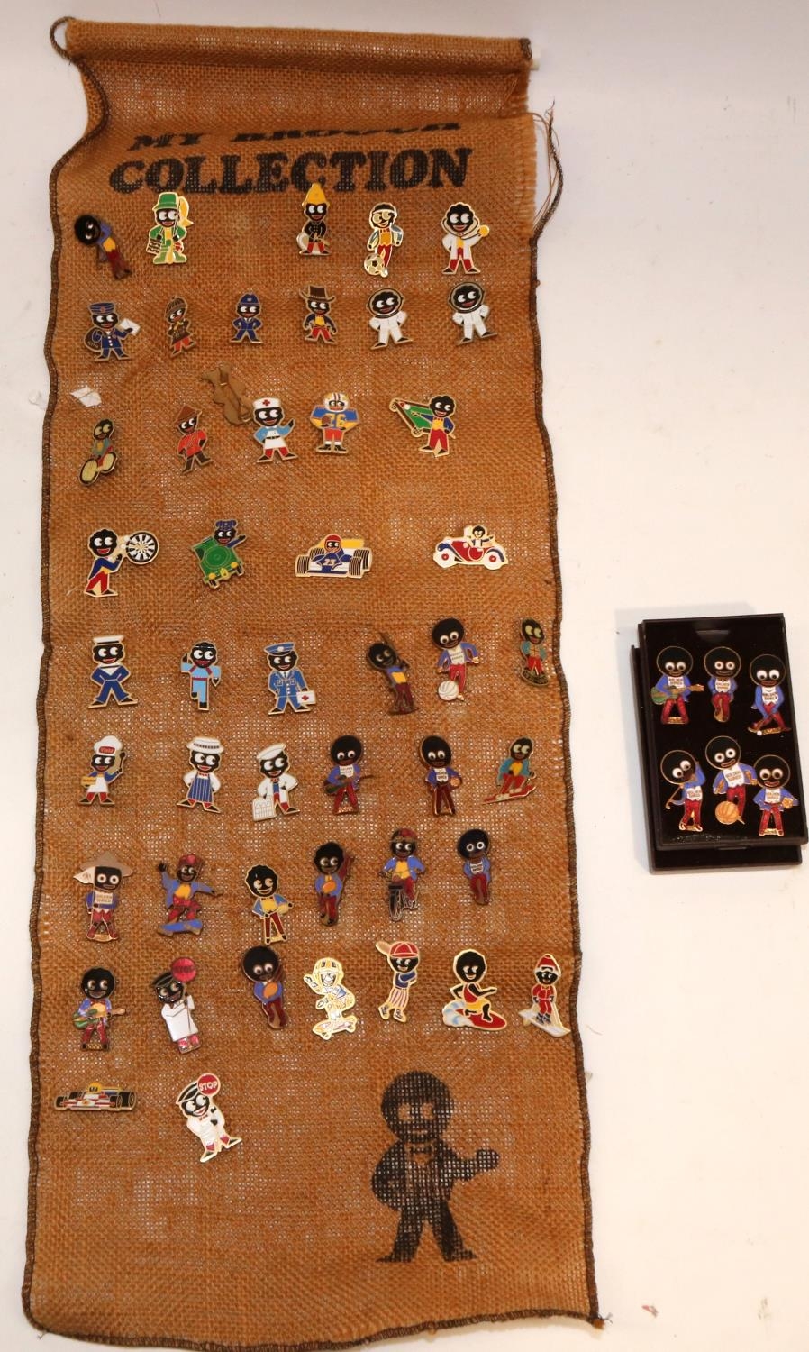 Collection of Golden Shred Golly enamel pin badges, incl. a1985 special ...