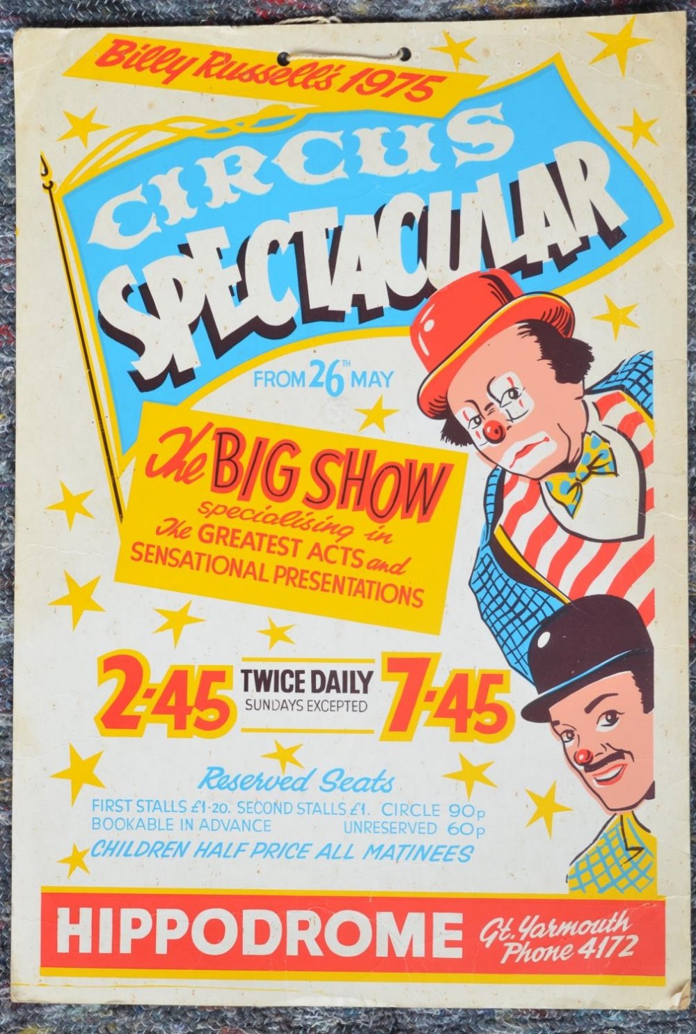 Collection of circus advertising posters to include Bertram Mills ...
