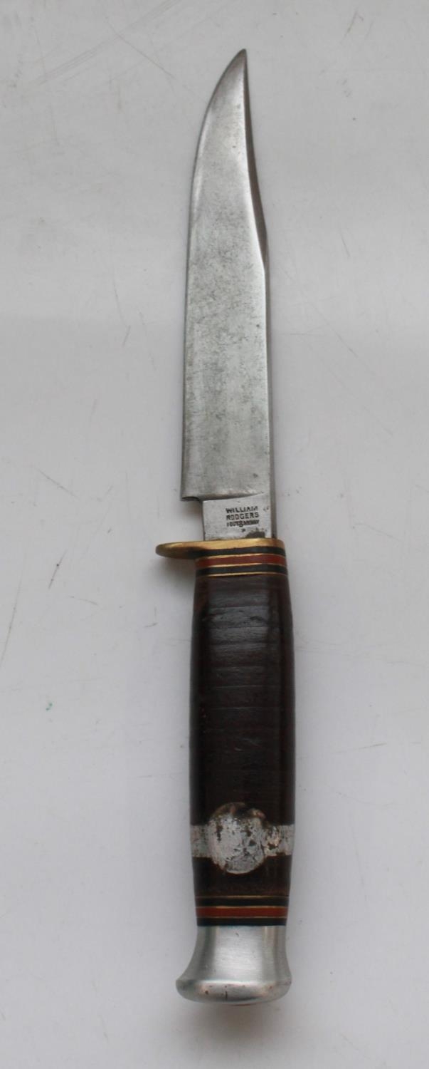 William Rodgers of Sheffield 'I cut my way' Scout knife. Full tang clip ...
