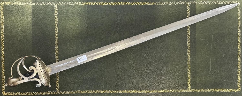 Reproduction of an English civil war period sword, the blade marked ...