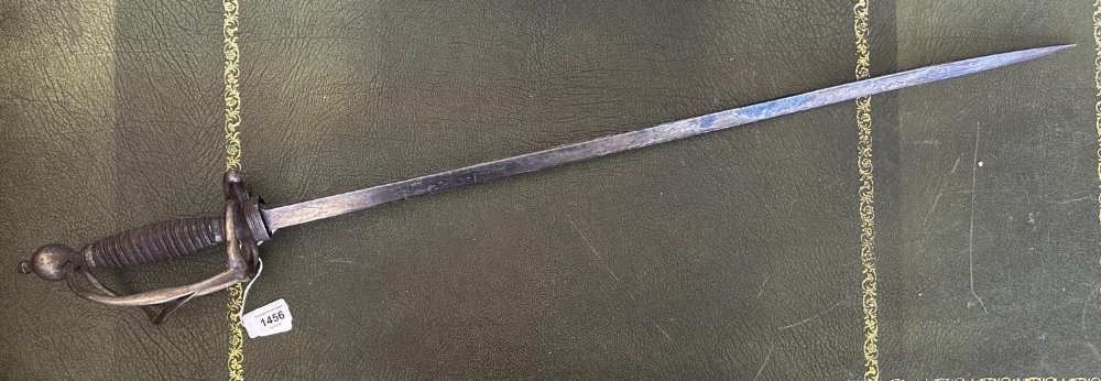 Circa 18th century Continental rapier type sword, 29" blade
