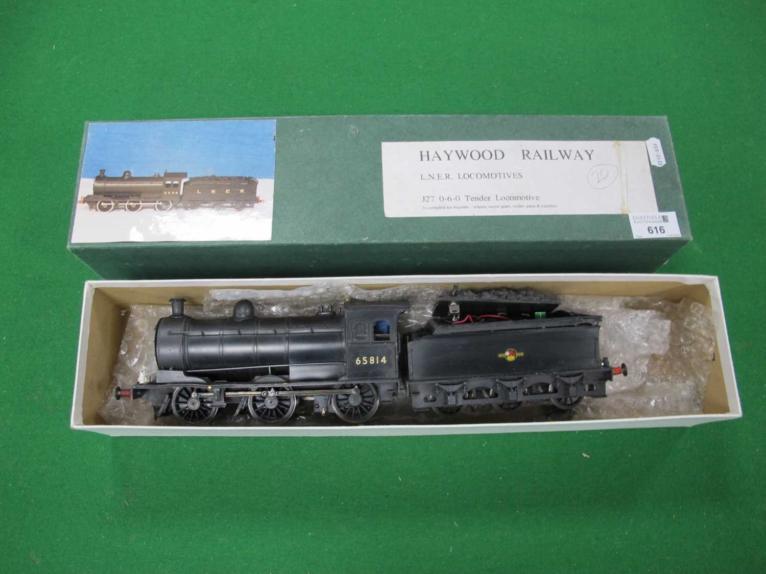 A Haywood Railway Kit Built Class J27 0-6-0 Steam Locomotive, with six ...