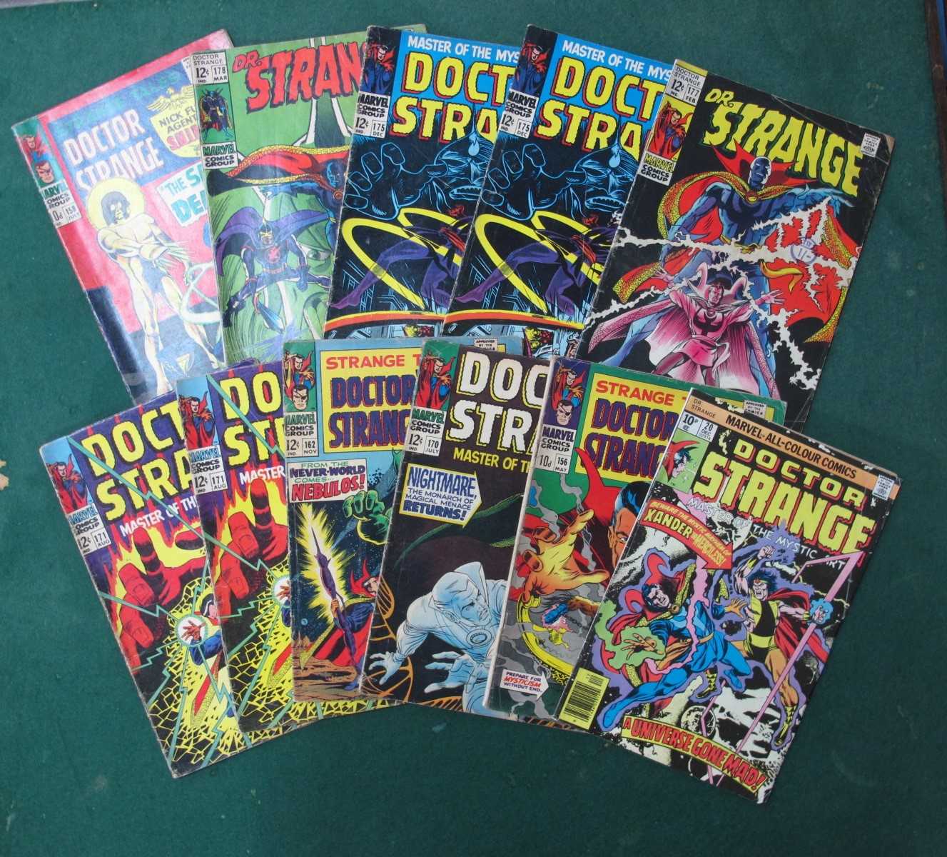 Eleven Marvel Comics all featuring Doctor Strange to include Strange ...