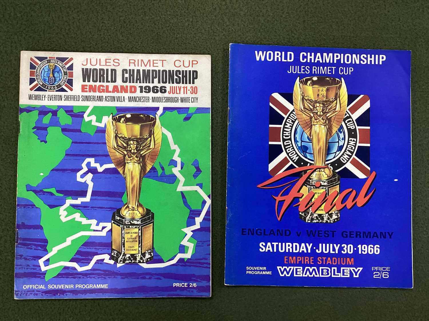 1966 World Cup Final Programme Original Issue, together with tournament ...