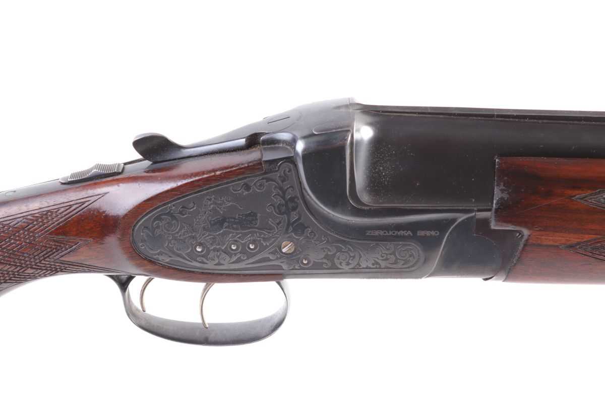 S2) 12 bore BRNO Super Model 571.1, over and under, ejector, 27½ ins ...