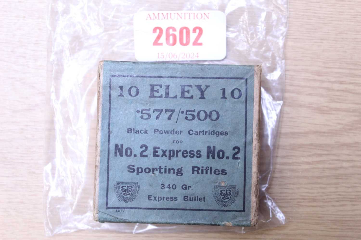 S1) 10 x .577/500 No.2 Express 340gr black powder rifle cartridges by ...