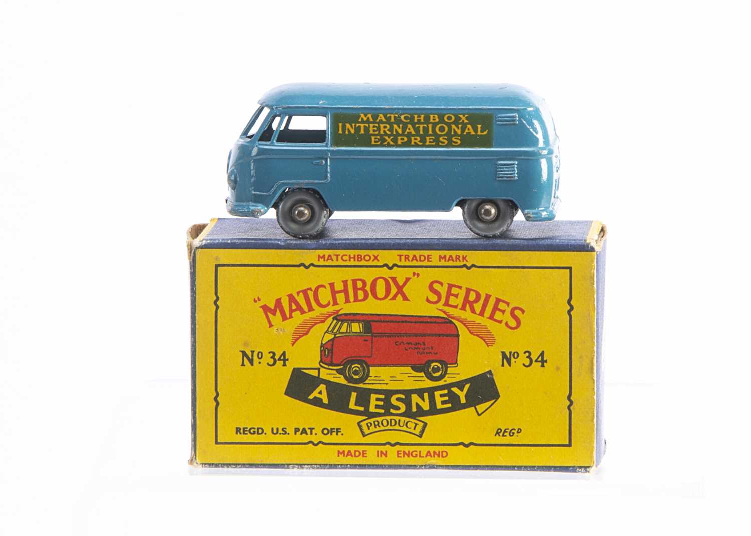 A Scarce Boxed Matchbox Lesney 34a Volkswagen Microvan 'International ...