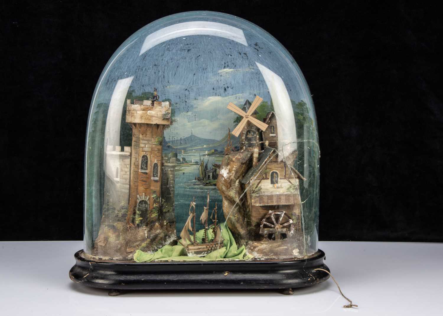 A 19th century French musical rocking ship automaton, with a painted ...