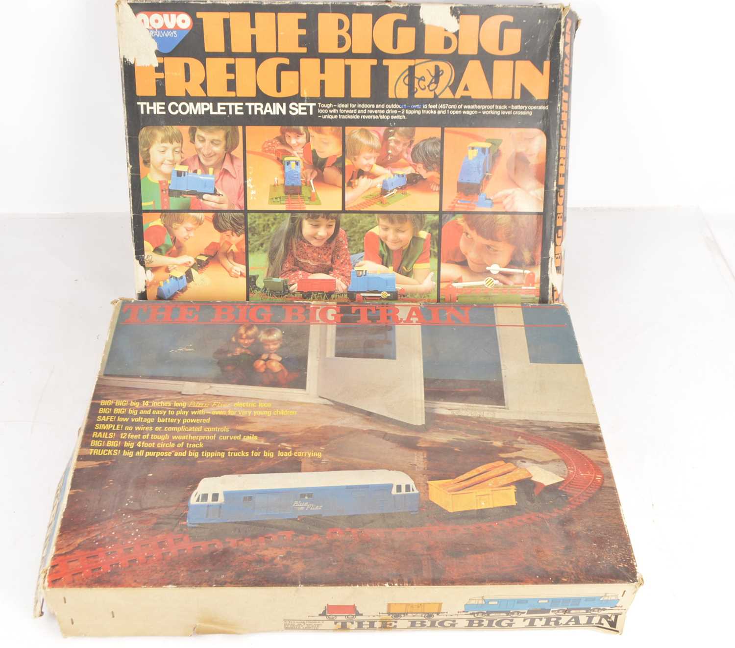 Five Tri-ang Big Big and Novo 0 gauge Train Sets, RV266 Hymek, two ...