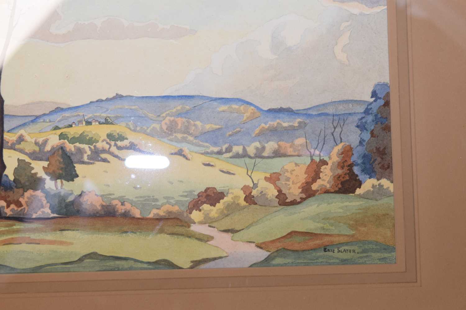 (ar) Eric Slater (1896-1963) "Landscape in the Sussex Downs", circa ...