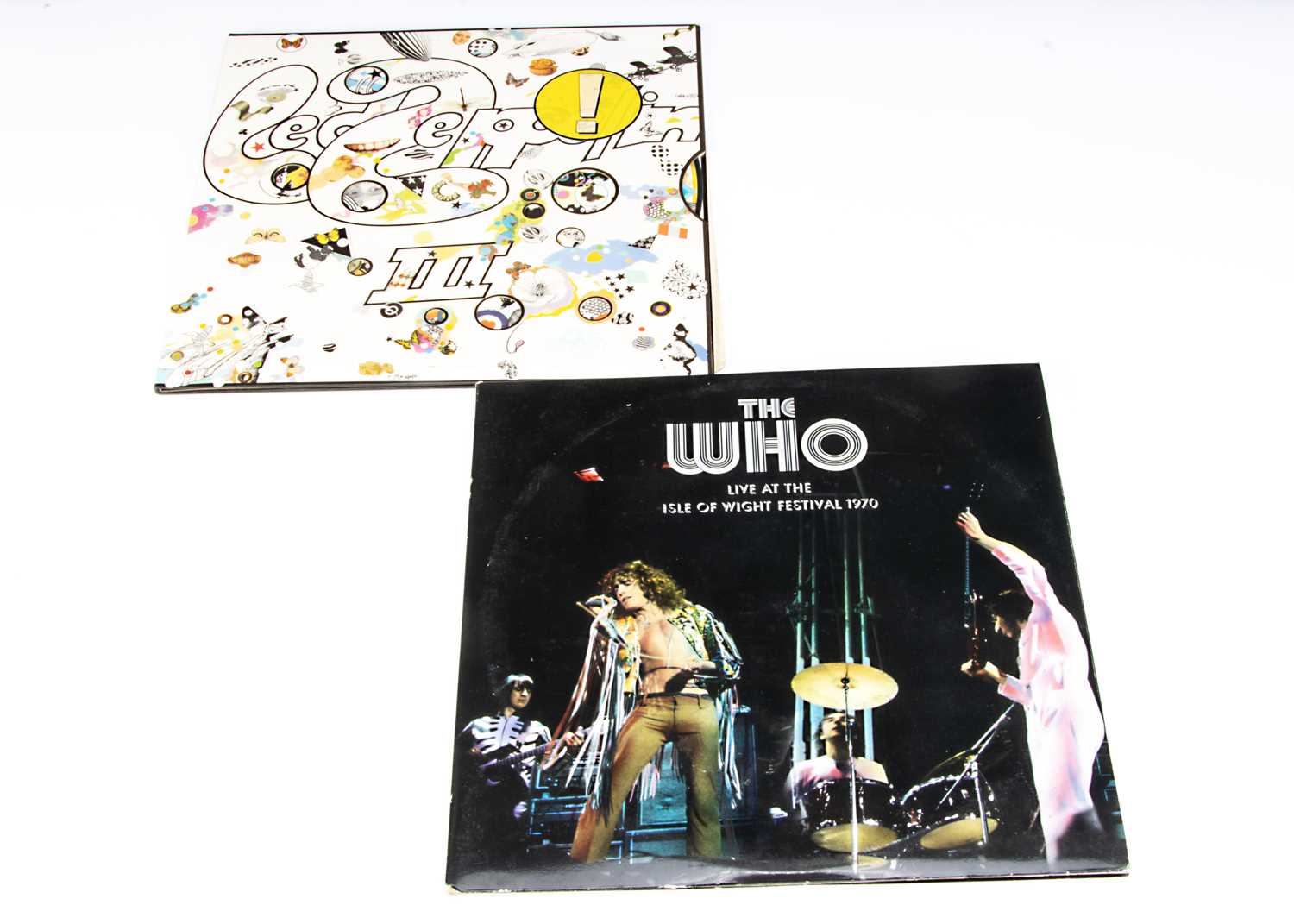 Who / Led Zeppelin LPs, two albums comprising The Who Live at the Isle ...