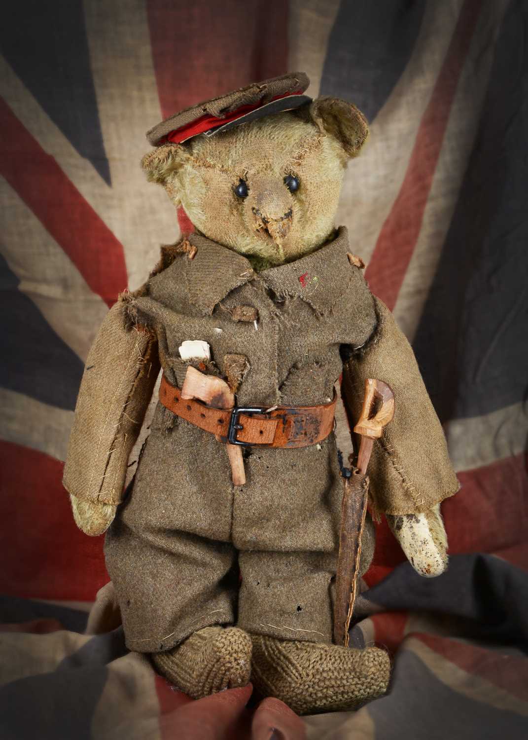 Captain Bruiny, a rare Steiff teddy bear, circa 1908, home dressed in ...