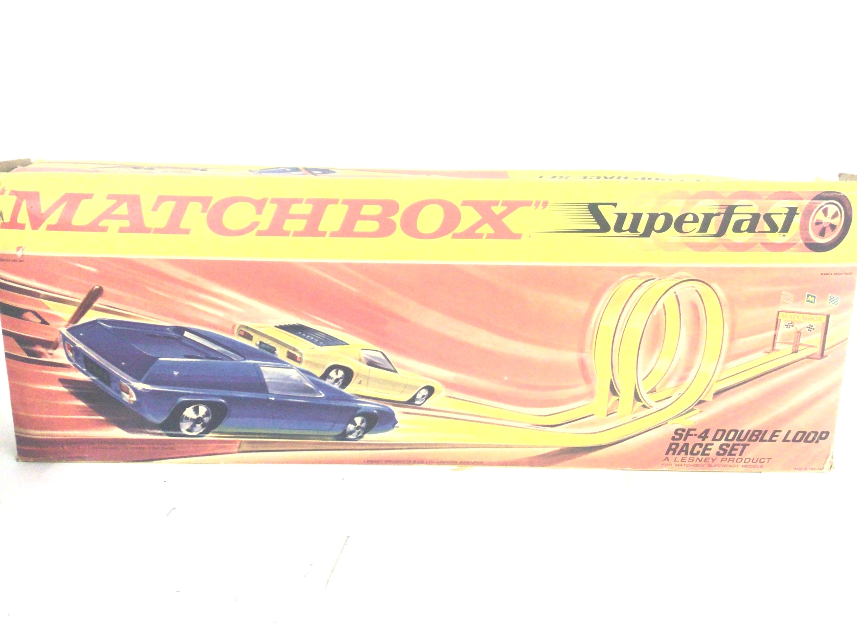 A Boxed Matchbox Superfast SF-4 Double Race Set.