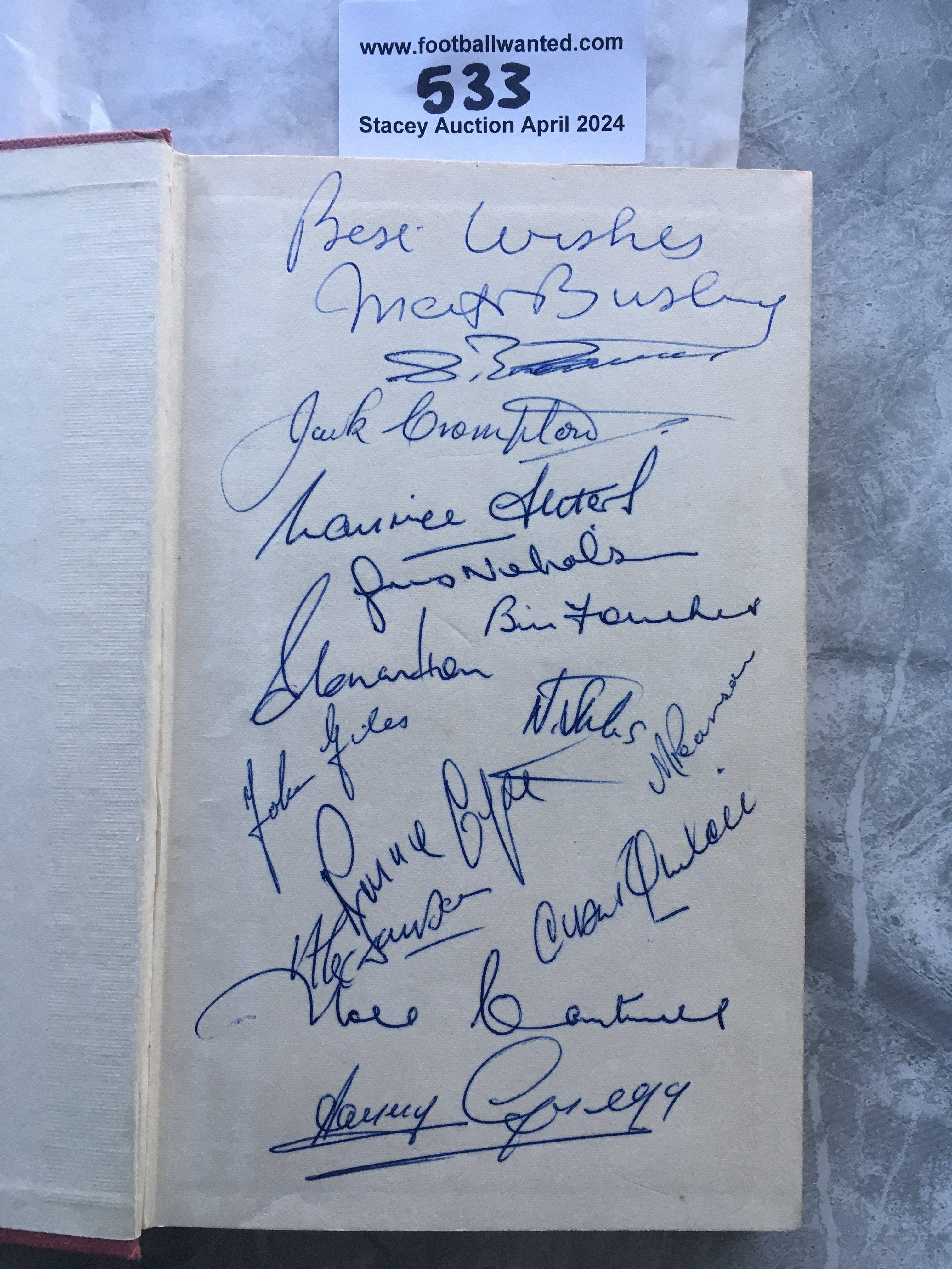 Matt Busby Manchester United Multi Signed Football Book: Inside blank ...