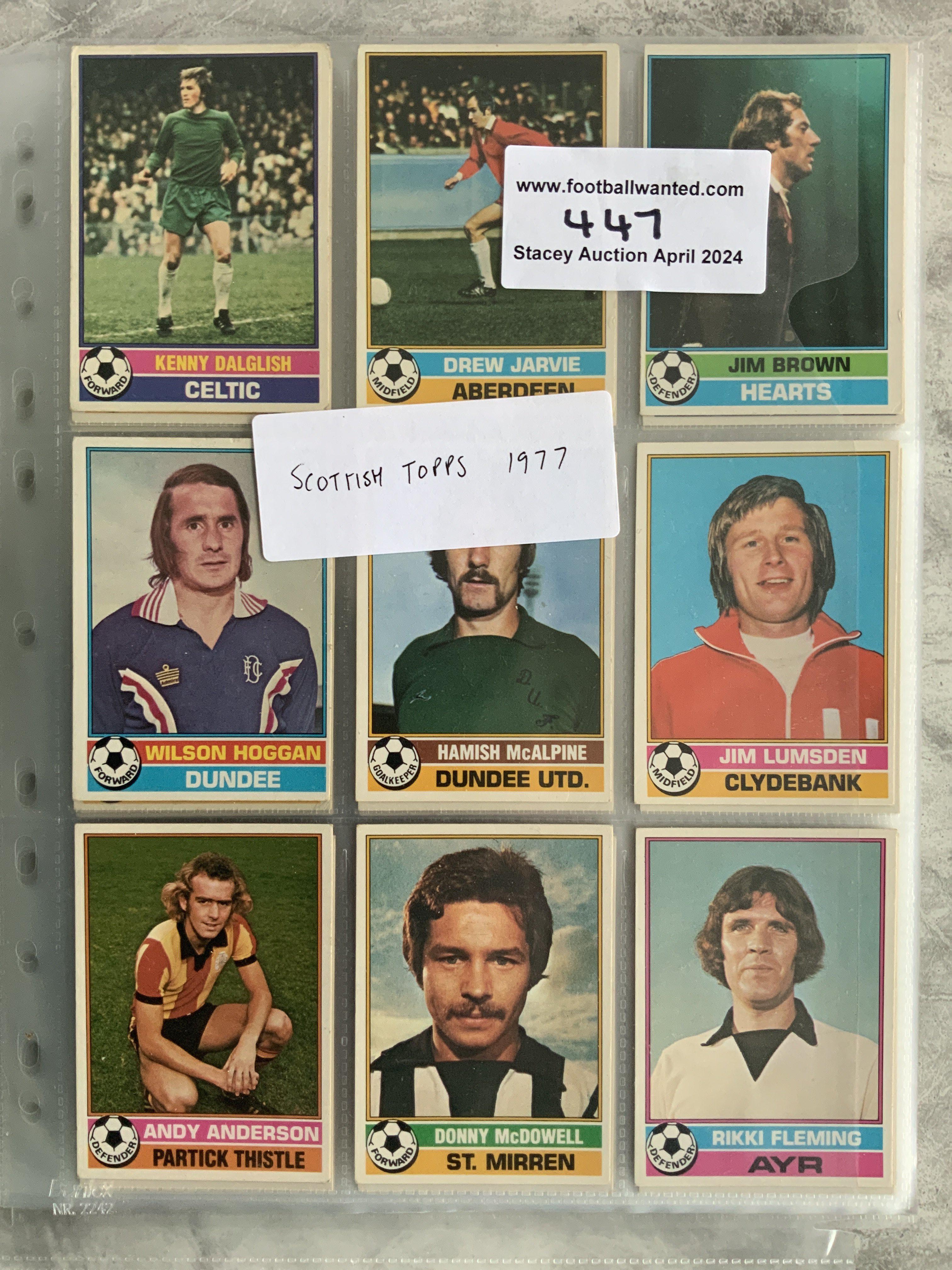 Topps 1977 Scottish Footballers Football Card Set: Complete of all hard ...