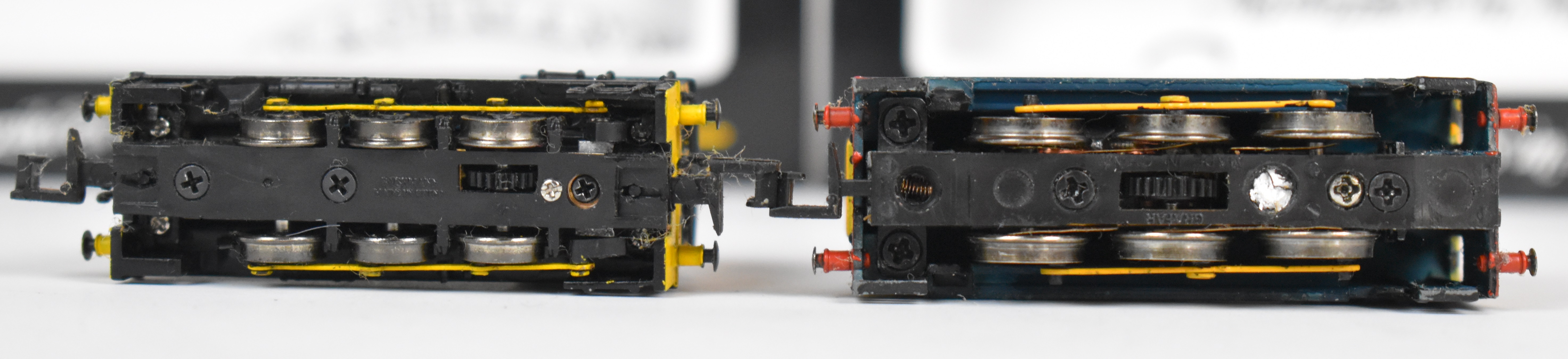 Two Graham Farish N gauge model railway diesel locomotives comprising ...
