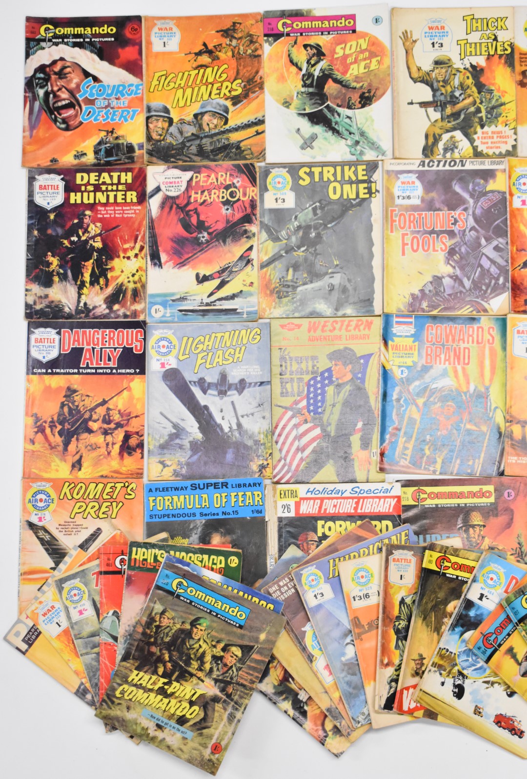 Seventy eight pocket size war comics to include Commando, War Picture ...