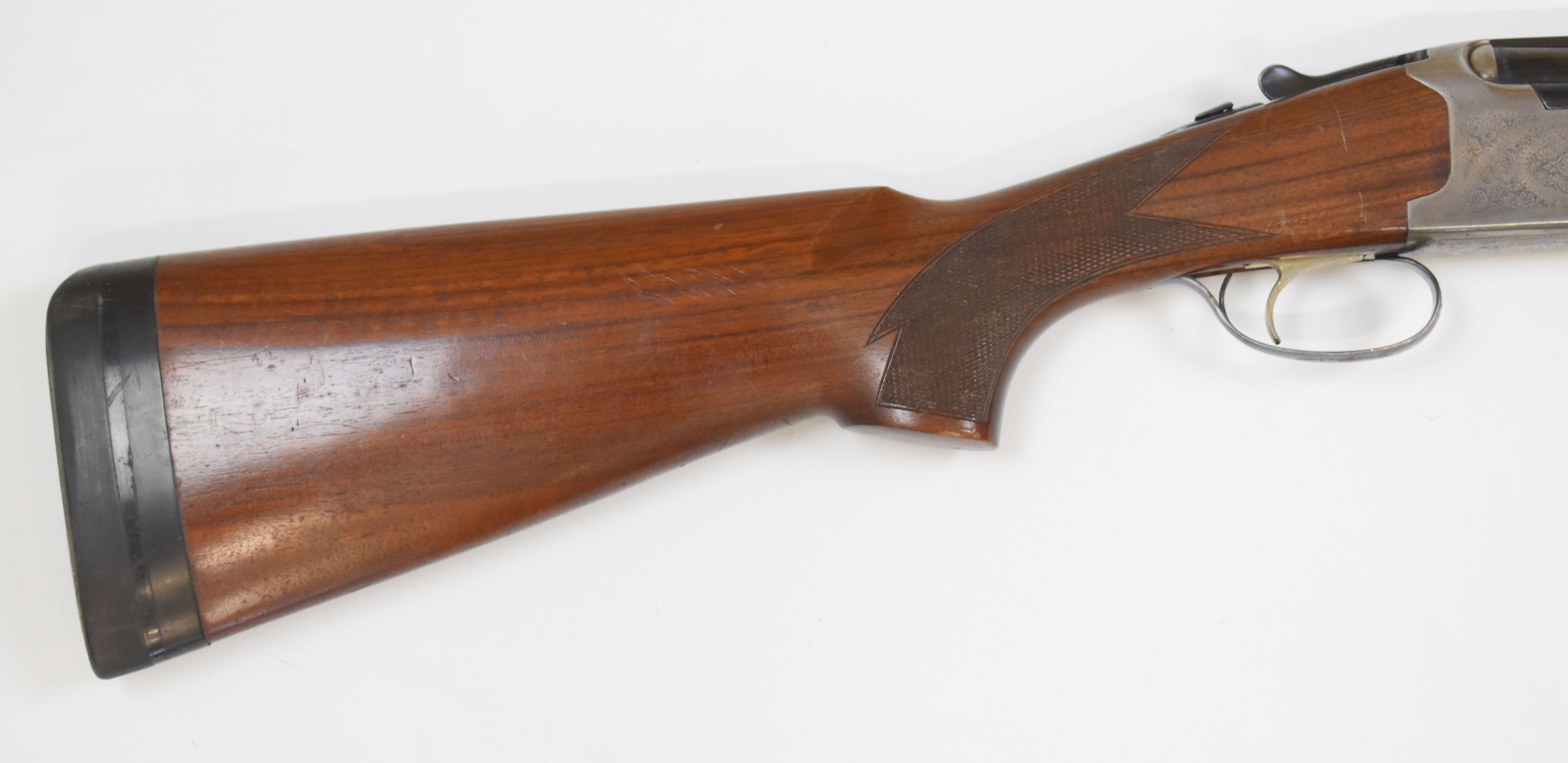 Lanber 12 bore over and under ejector shotgun with engraved lock ...