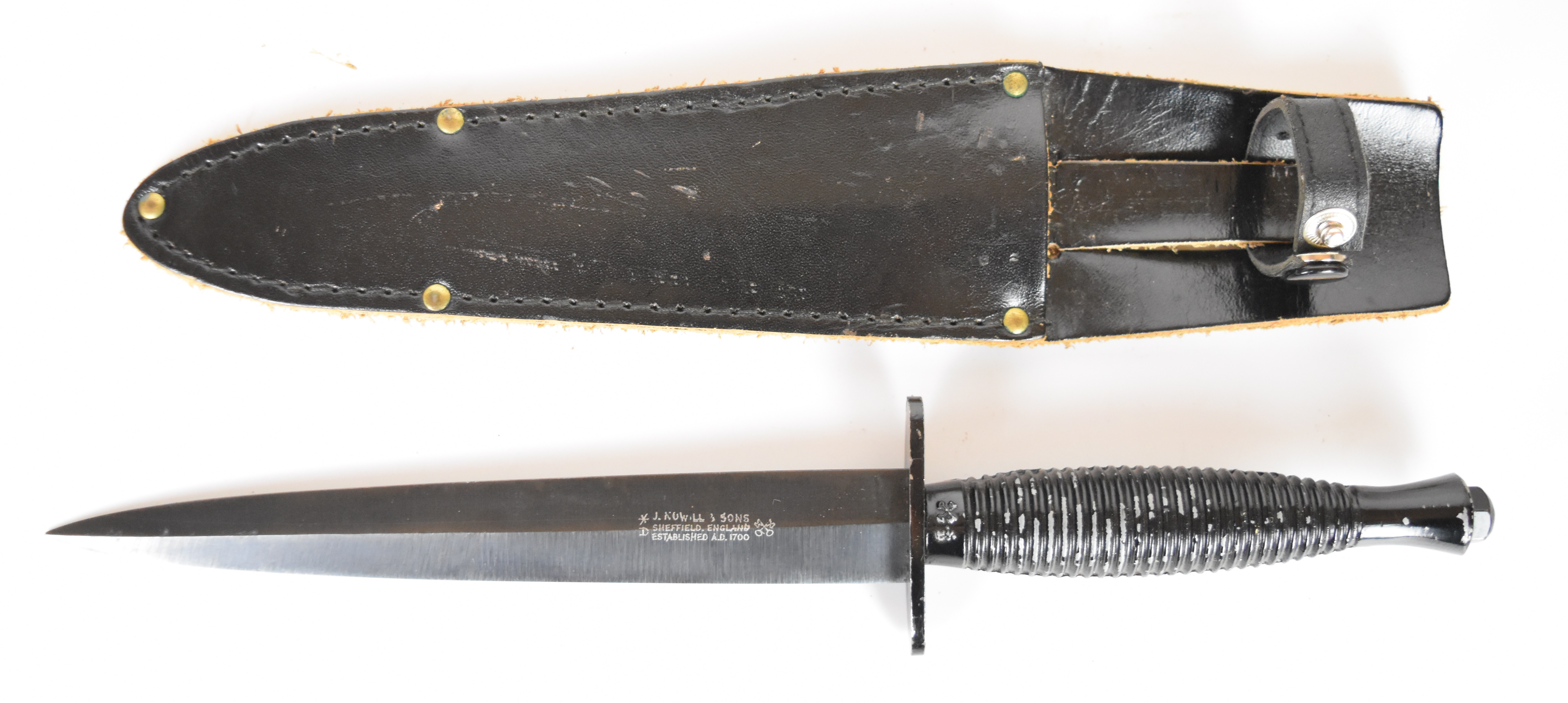Fairburn Sykes pattern fighting knife marked J Nowill & Sons to 17cm ...