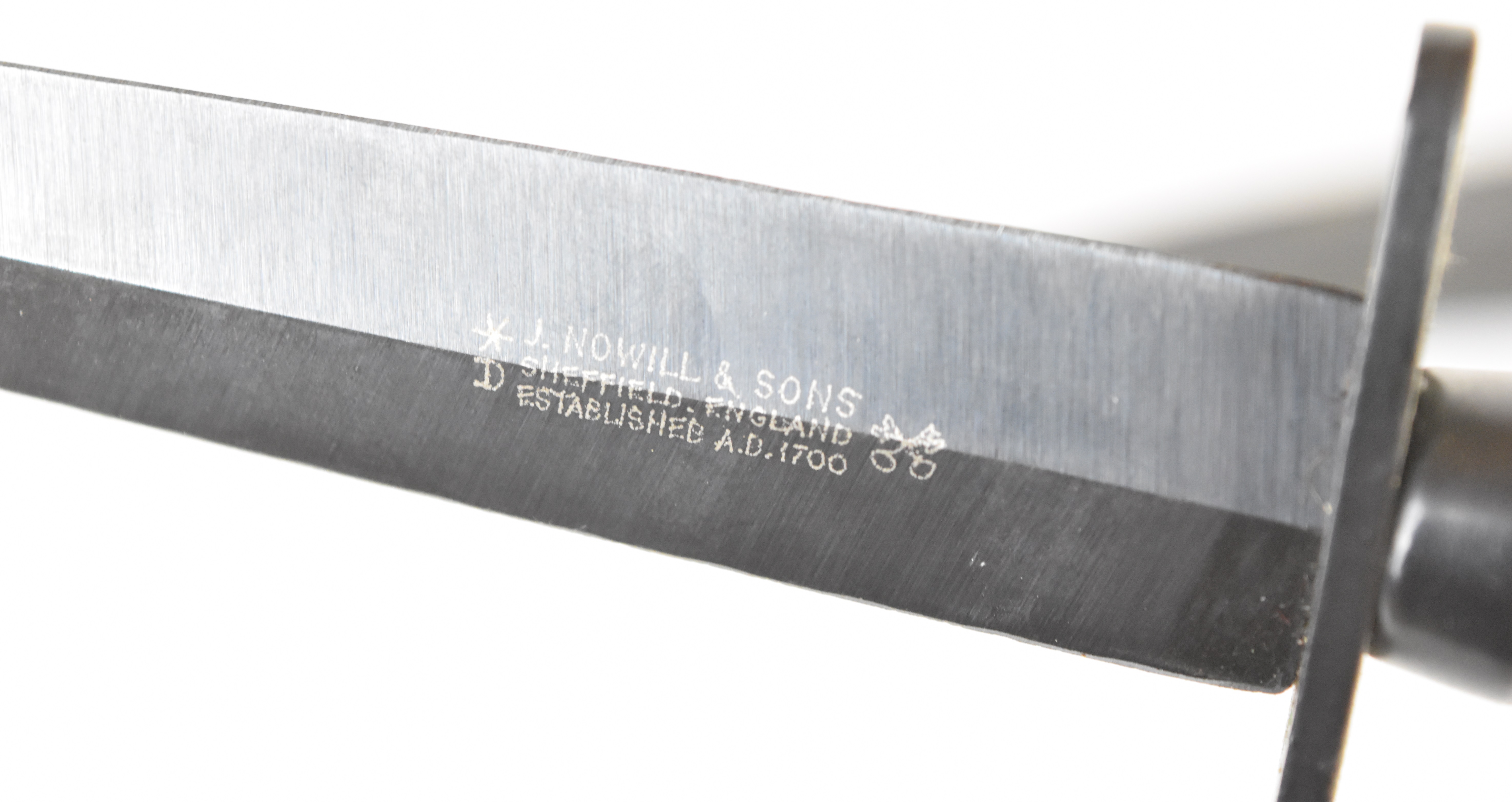 Fairburn Sykes pattern fighting knife marked Nowill & Sons and cross ...
