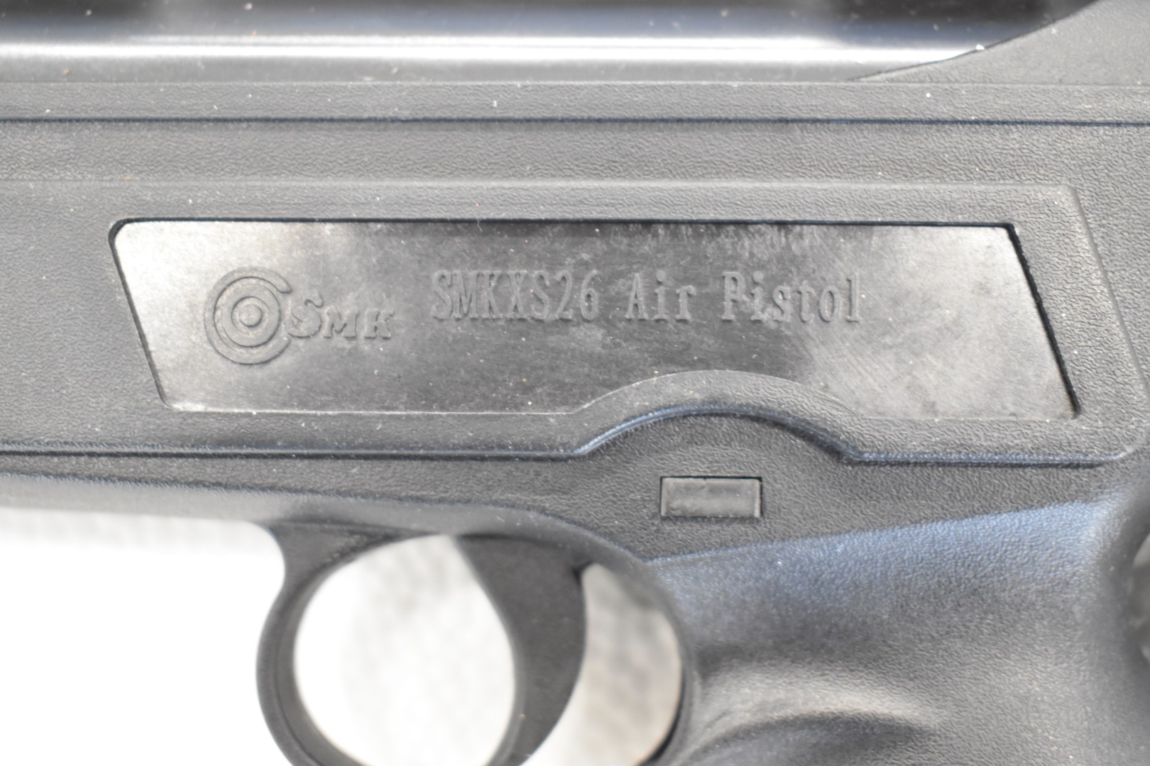 SMK XS26 .22 target air pistol with named and chequered composite grips ...