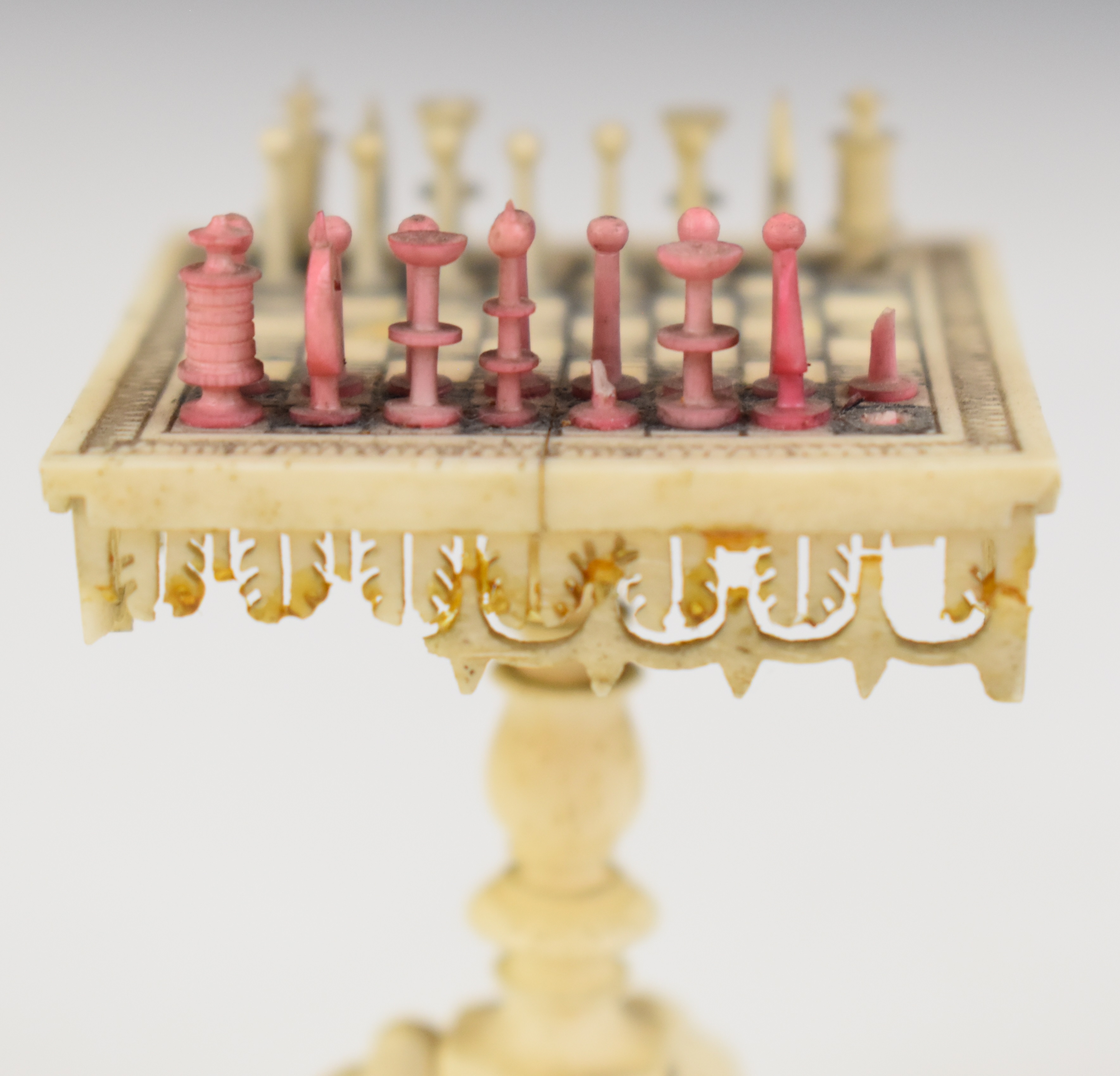 19th century carved bone possibly prisoner of war doll's house chess ...