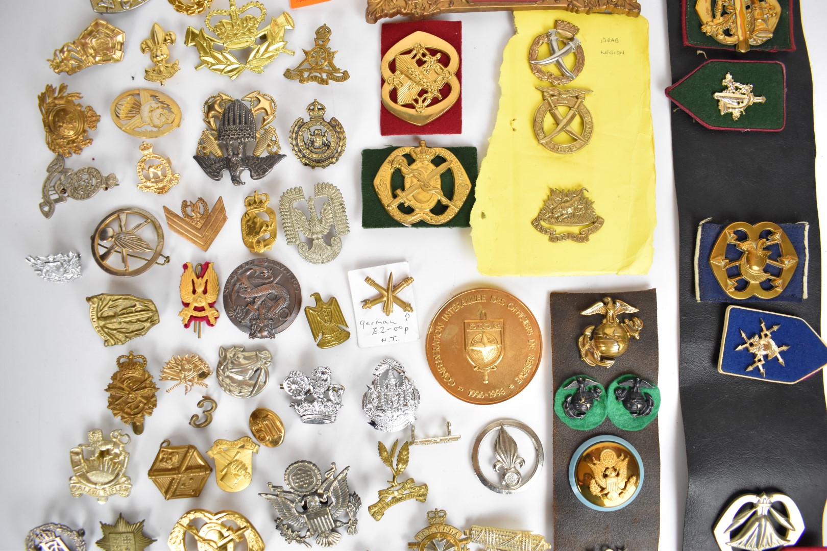 Large collection of approximately 100 overseas forces badges including ...