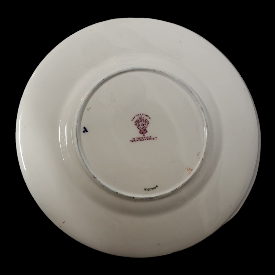 J. STANLEY FOR ROYAL WORCESTER, A BONE CHINA JEWELLED CABINET ...