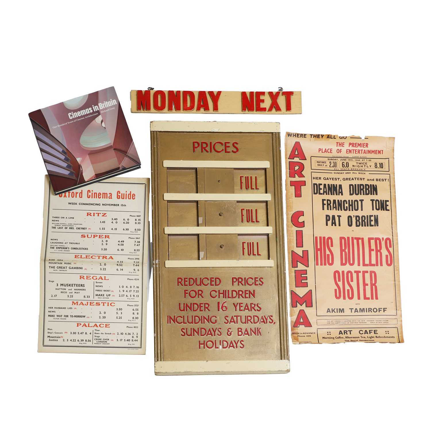A collection of early British advertising cinema signs, 1930s and later ...