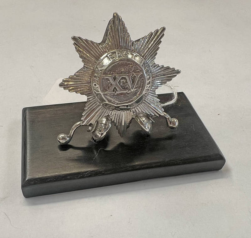 VICTORIAN SILVER REGIMENTAL OFFICERS MESS MENU CARD HOLDER FOR EAST ...