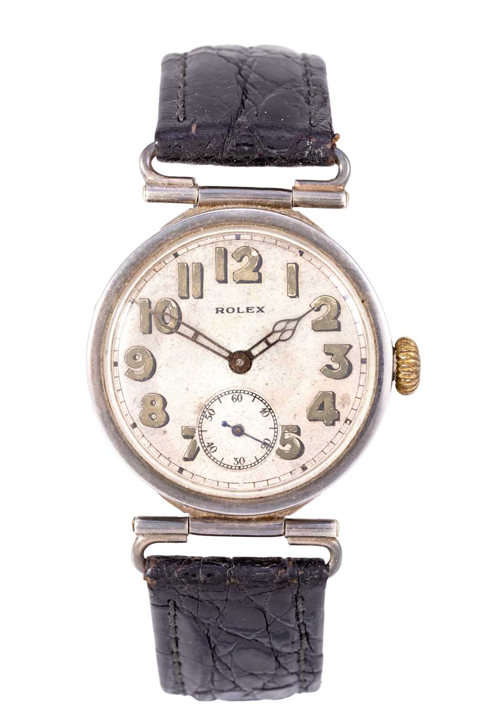 Rolex: An Early Silver Wristwatch, signed Rolex, 1919, manual wound ...