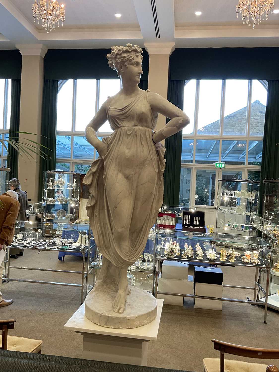 A 19th Century Marbled Plaster Figure of Hebe, after Antonio Canova ...