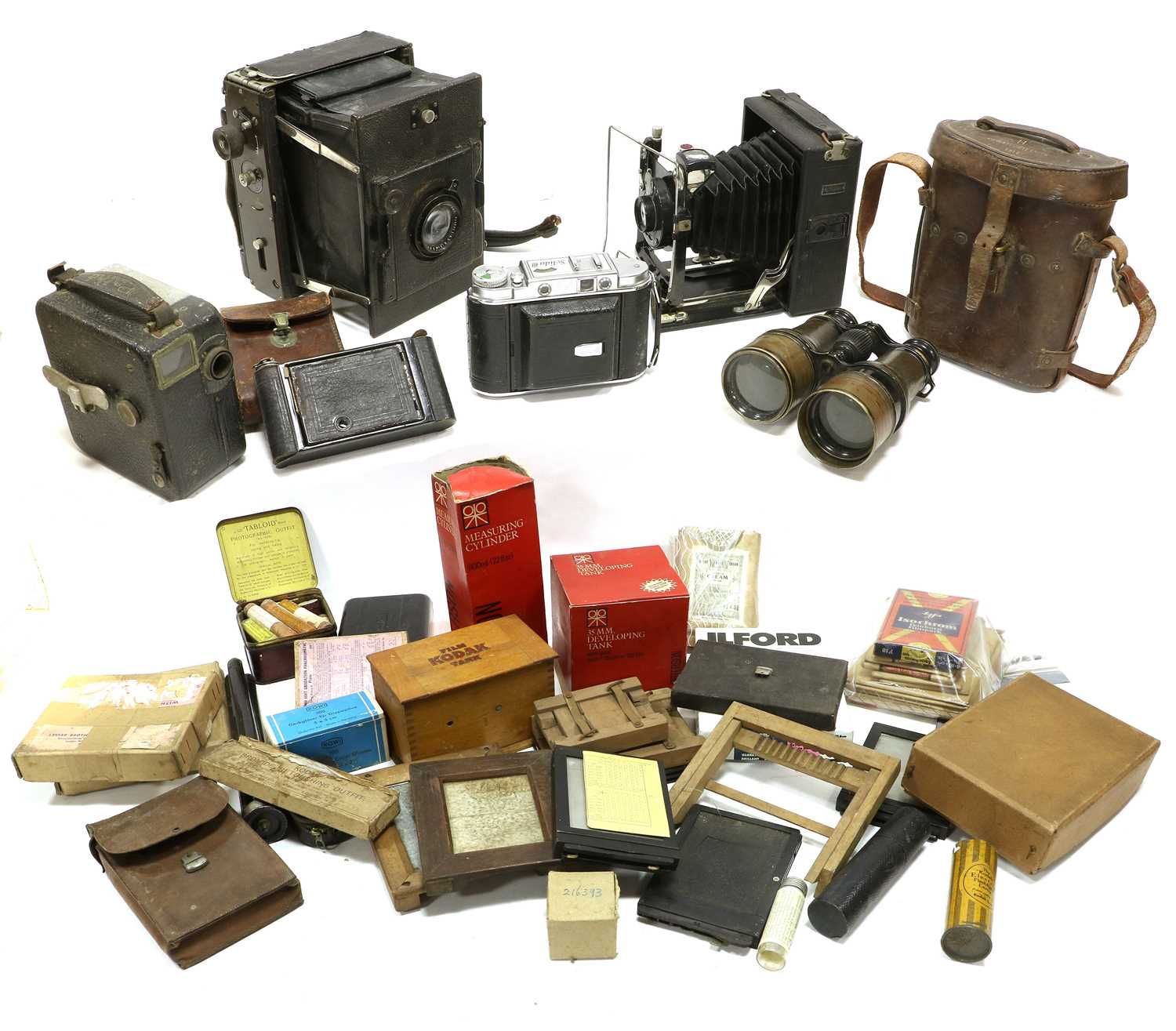 Houghton Folding Quarter Plate Camera with CZJ Tessar f4.5 150mm lens ...