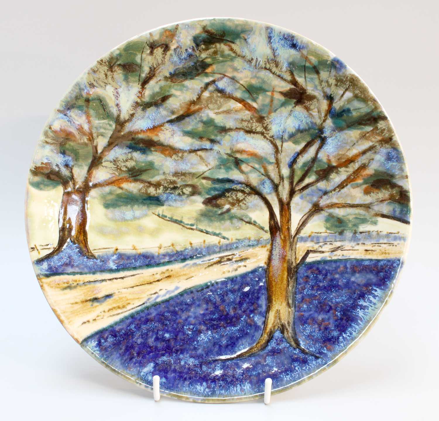 Four Cobridge Stoneware Plates, including Bluebell Road pattern by ...