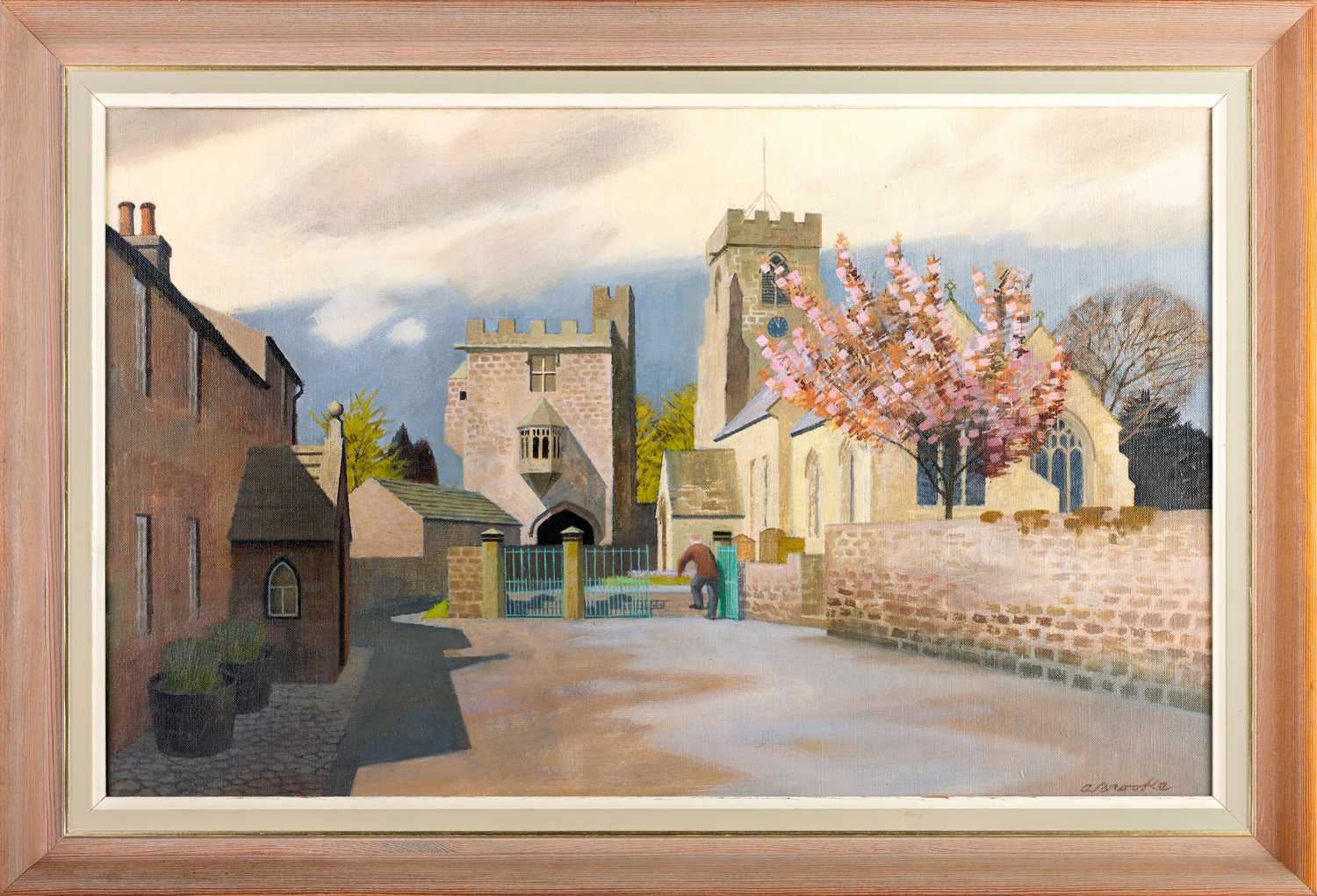 Anne Isabella Brooke (1916-2002) "West Tanfield" Signed, oil on canvas ...