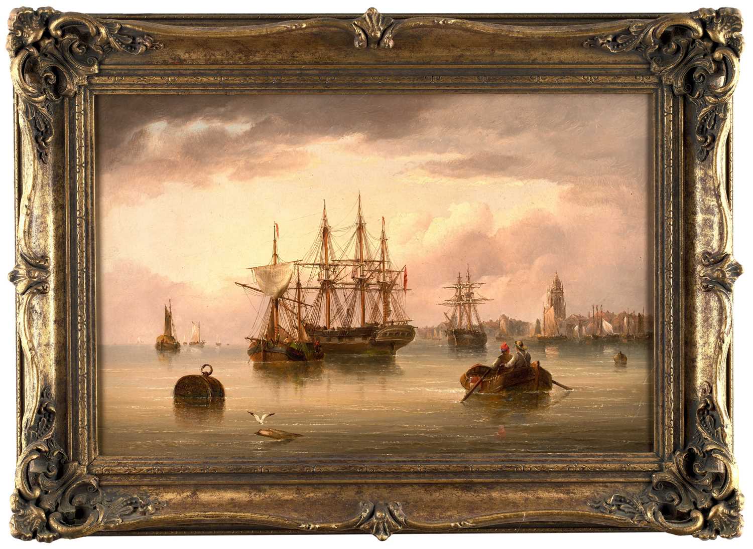 Henry Redmore (1820-1887) Shipping off a coastline Signed and dated ...