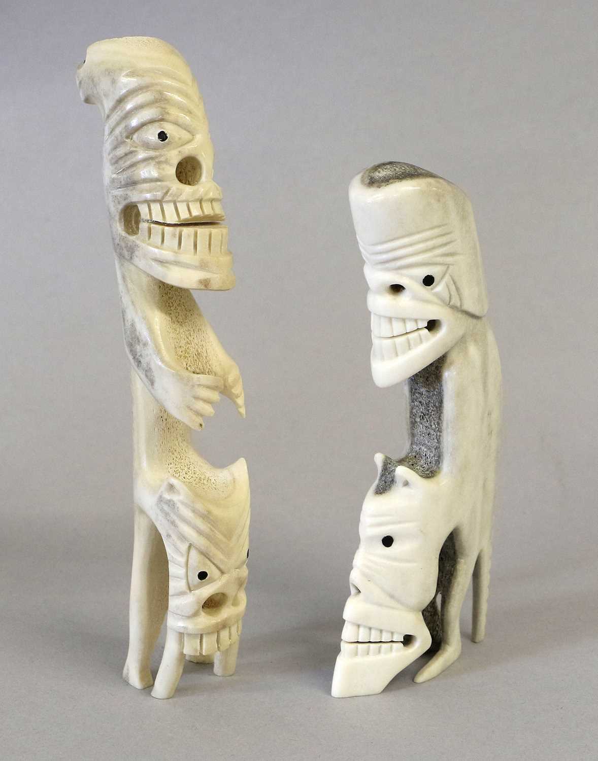 A Contemporary Greenlandic Inuit Carved Caribou Antler Spirit Tupilak ...