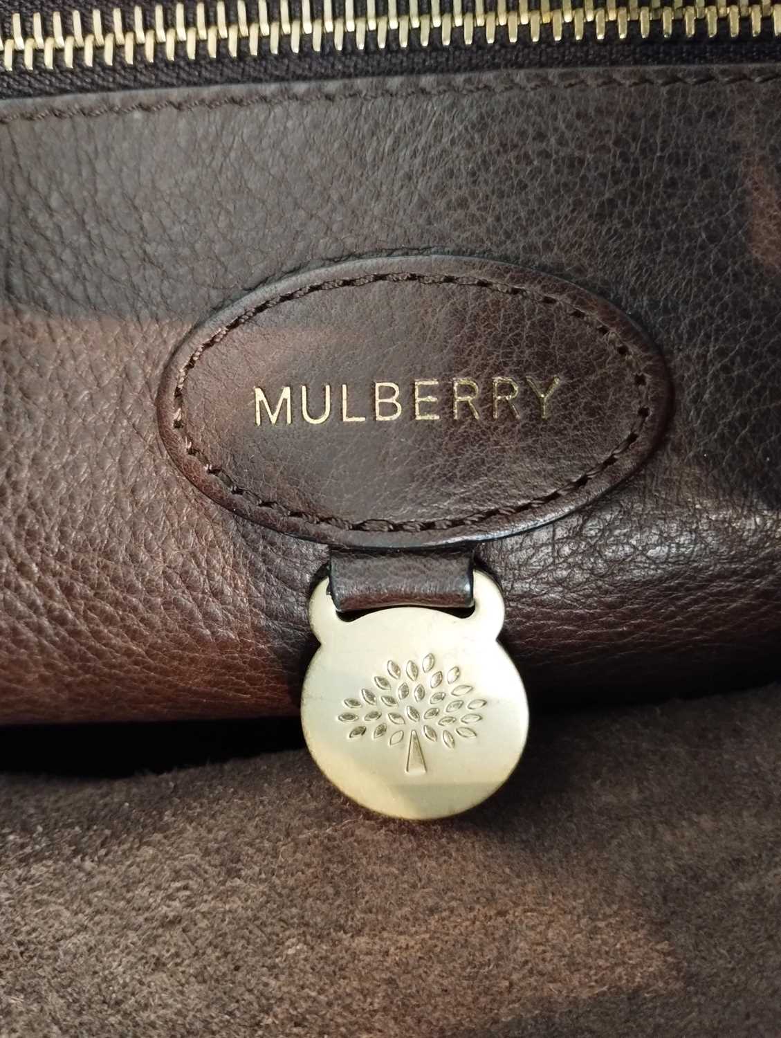Mulberry Chocolate Brown Leather Bayswater Tote Bag, with brass ...