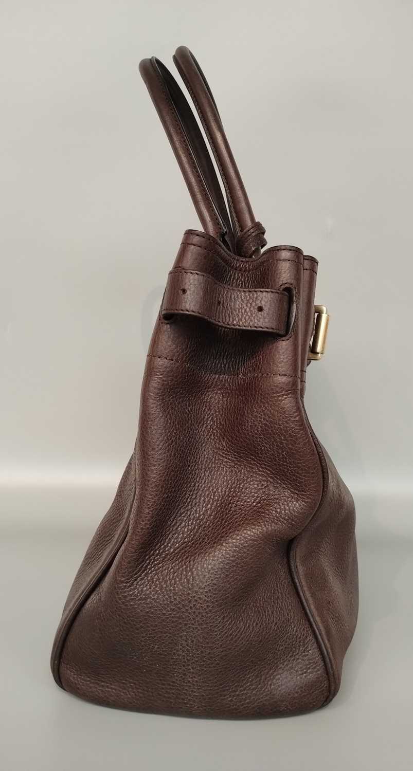 Mulberry Chocolate Brown Leather Bayswater Tote Bag, with brass ...
