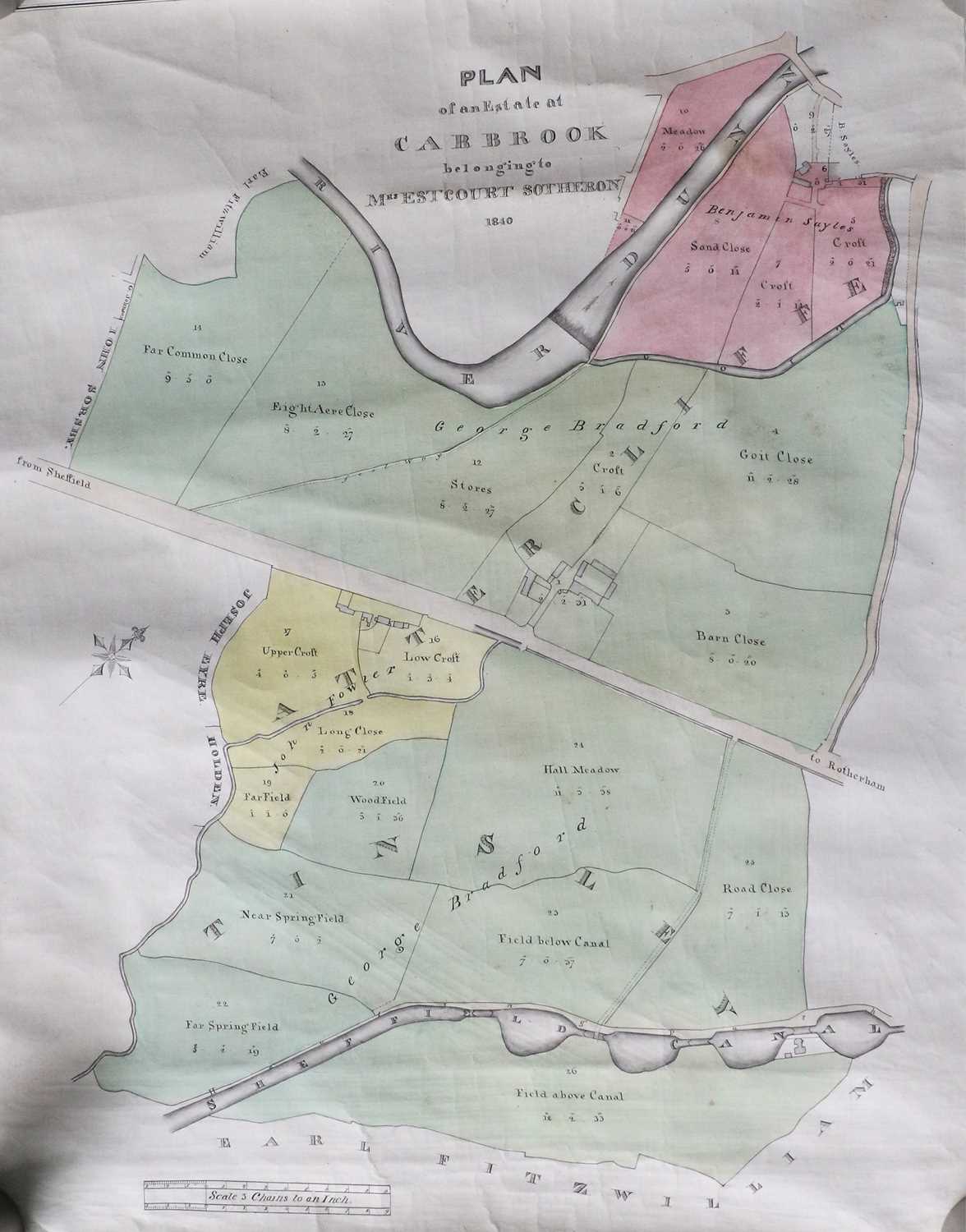 Estate Plan The Map of the part of the Lordship of Darrington, situate ...