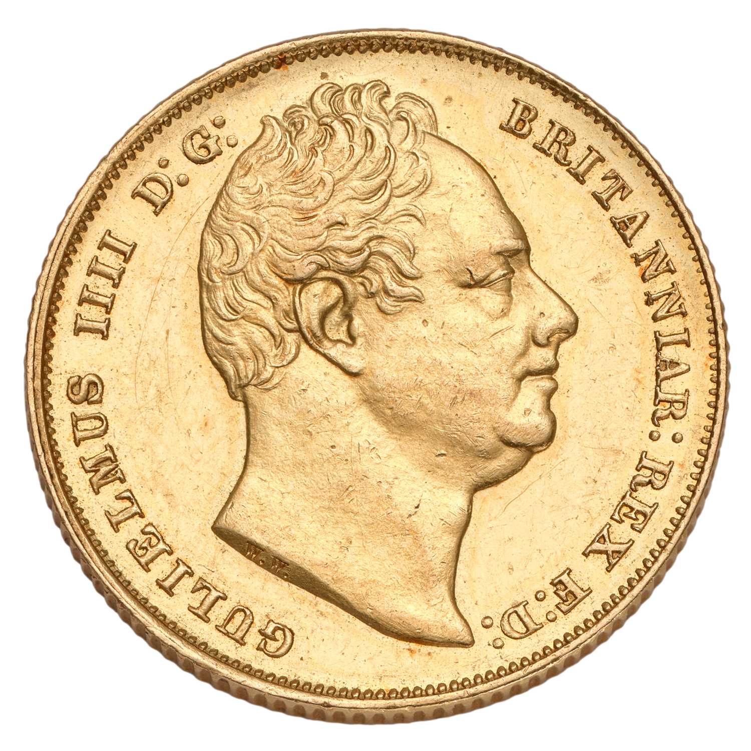 William IV, Sovereign 1832, first bust (Marsh 17A, S.3829) rated as ...