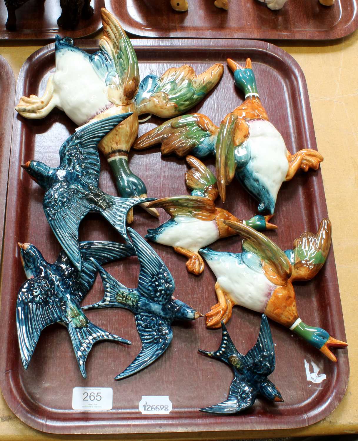 Beswick Bird Wall Plaques, including Swallows and Mallards (8) The ...