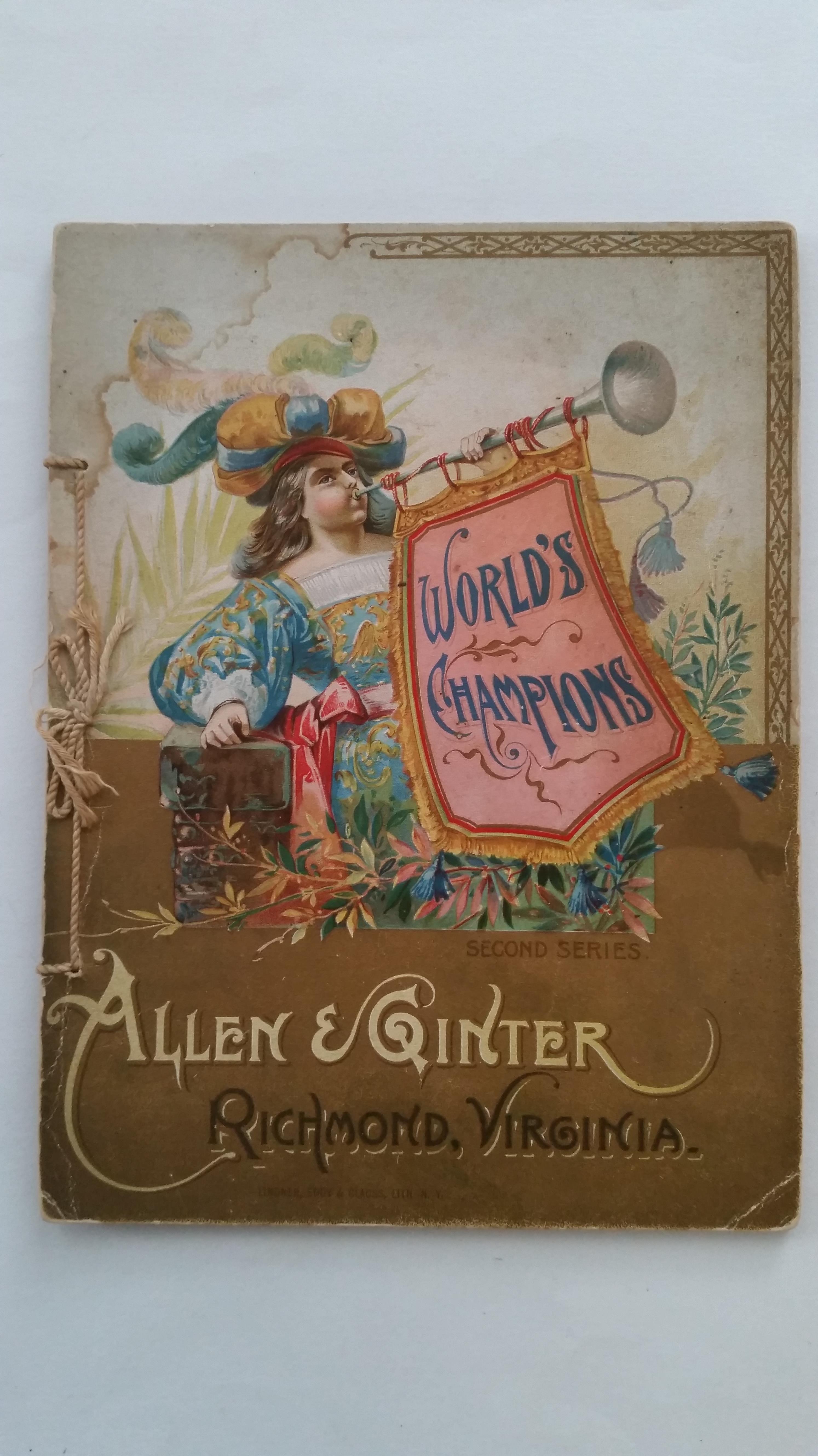 ALLEN & GINTER, Album Of World's Champions 2nd, A17, scarce printed ...