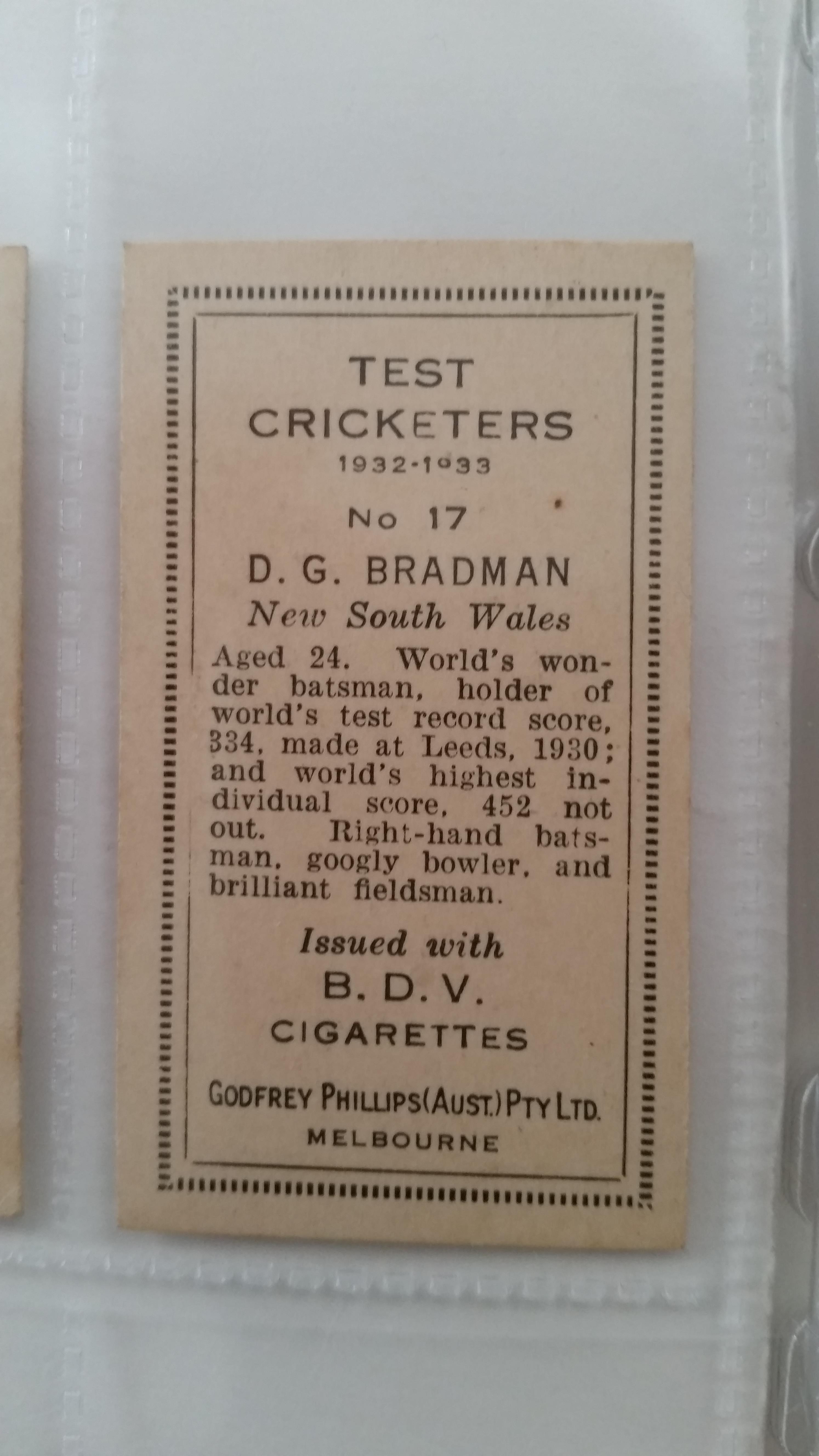 PHILLIPS, cricket, complete (2) & odds, inc. Famous Cricketers 1926 ...